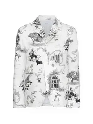 Thom Browne Hector Toile Print Cutaway Jacket