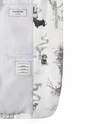 Thom Browne Hector Toile Print Cutaway Jacket