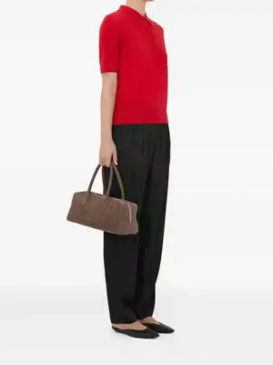 Loulou De Saison Migo Button Ribbed Polo Shirt - Red