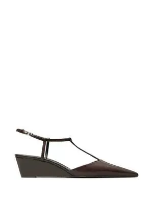 Tory Burch Gigi T-strap Wedge - Brown