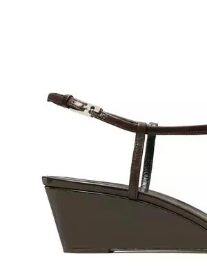 Tory Burch Gigi T-strap Wedge - Brown