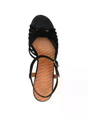 Chie Mihara Keske Leather Sandals - Black