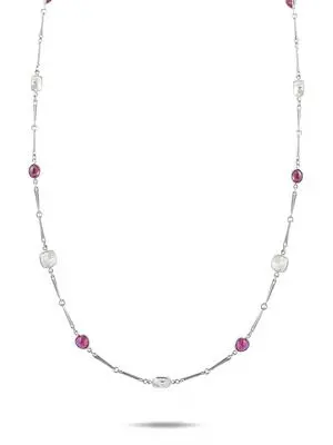 LB EXCLUSIVE Diamond And Ruby Necklace - Silver