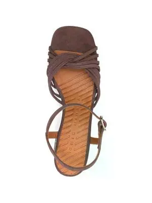 Chie Mihara Leske Snakeskin-print Heel Sandals - Brown