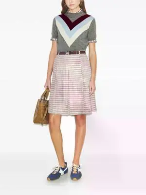 Tory Burch Chevron Wool-cashmere Top
