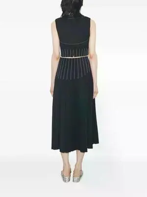 Tory Burch Wool Twill Pleated Skirt