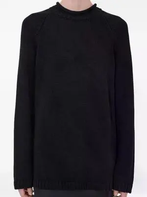 Loulou De Saison Raglan-sleeve Ribbed Sweater - Black