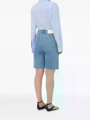 Loulou De Saison Isu Lds Zip Five-pocket Shorts - Blue