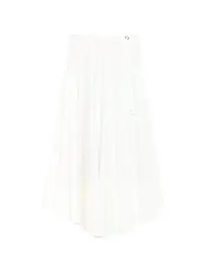 Agnona Tie-detail Maxi Skirt - White
