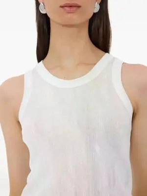 Loulou De Saison Embroidered Tank Top - White