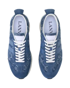 LANVIN Lunar Year Bumpr Denim Sneakers - Blue