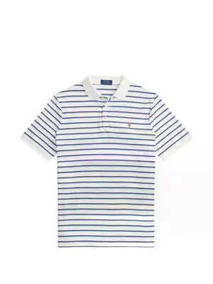 Polo Ralph Lauren Striped Logo Polo Shirt - White