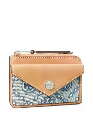 Tory Burch T-monogram Denim Zip Card Case