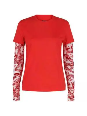 Givenchy Dragon Pattern Long-sleeve T-shirt