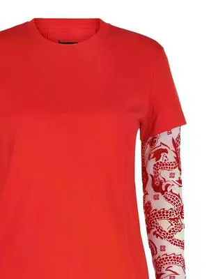 Givenchy Dragon Pattern Long-sleeve T-shirt