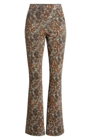 Hue Leopard Print Bootcut Jeans