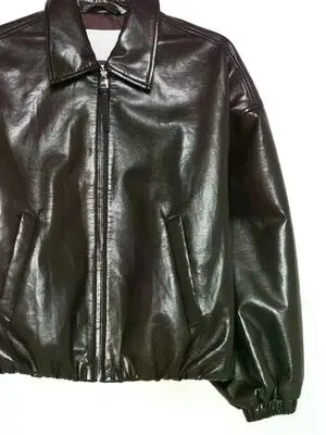 Citizens Of Humanity Bubble-hem Leather Bomber Jacket - Brown