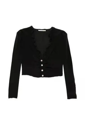 Alessandra Rich Lace-trim Buttoned Blouse