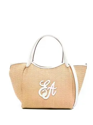 Emporio Armani Woven-design Tote Bag - Neutrals