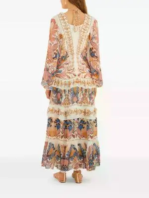 Farm Rio Tiered Ruffled Maxi Dress