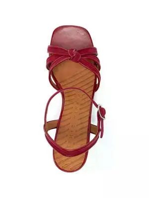 Chie Mihara Leilah Knotted Strap Sandals - Red
