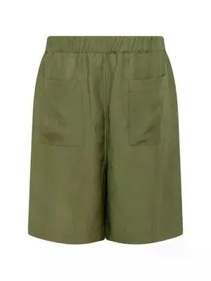 LANEUS Elasticated Waist Bermuda Shorts - Green
