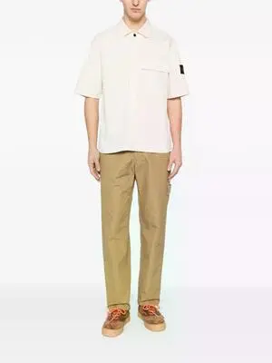 Stone Island 1100025 Stretch Organic Cotton Twill Shirt - Neutrals