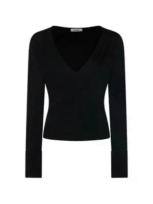 Max Mara V-neck Long Sleeve Top