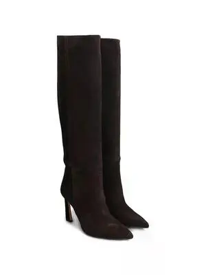 ANNA F. Suede High Heel Boots