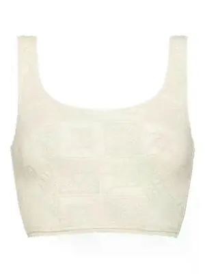 ERES Zellige Crop Top Bra - White