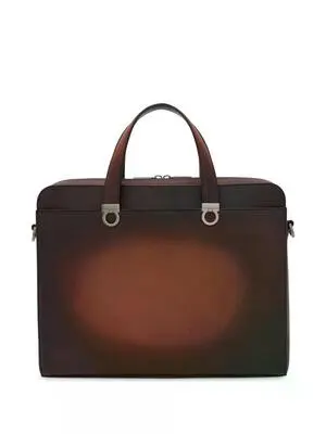 FERRAGAMO Gancini Briefcase - Brown