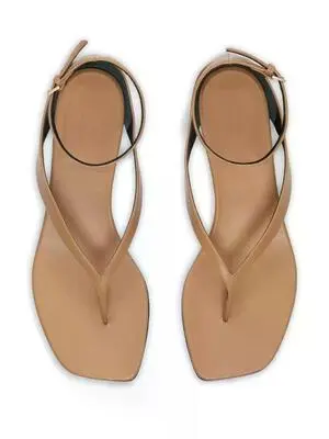 Loulou De Saison Zio Ankle-strap Flat Sandals - Neutrals
