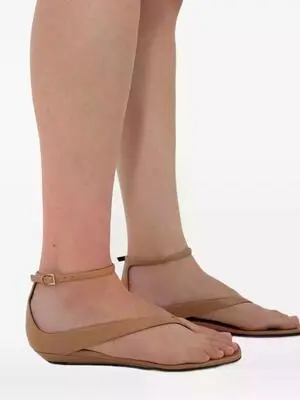 Loulou De Saison Zio Ankle-strap Flat Sandals - Neutrals