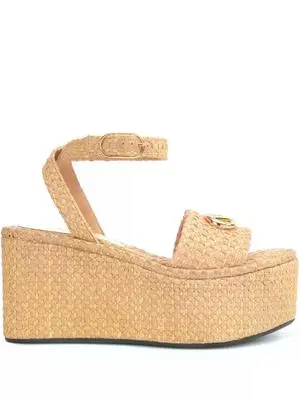 SERGIO ROSSI Logo-plaque Platform Sandals