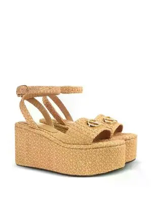 SERGIO ROSSI Logo-plaque Platform Sandals
