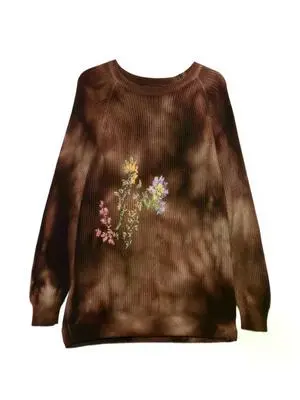 A.N.G.E.L.O. VINTAGE CULT Embroidered Wool Sweater - Brown