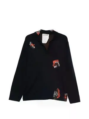 A.N.G.E.L.O. VINTAGE CULT Embroidered V-neck Sweater
