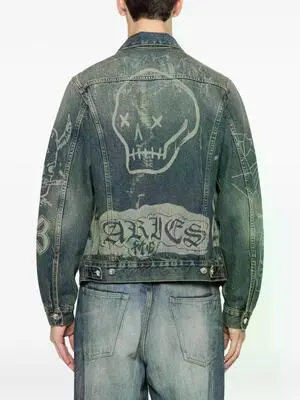 Aries Graphic-print Denim Trucker Jacket