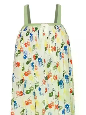 BODE Flower Stamp Midi Dress