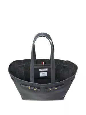 Thom Browne Small Logo-detail Tote Bag - Grey