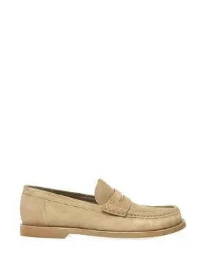 GIANVITO ROSSI Vernon Suede Loafers - Neutrals