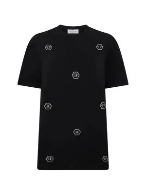 Philipp Plein Crystal-monogram T-shirt