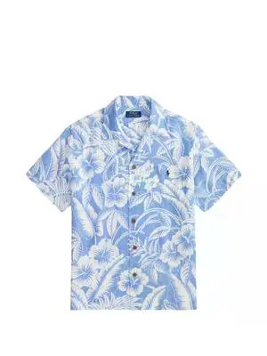 Polo Ralph Lauren Floral-print Pocket Shirt - Blue