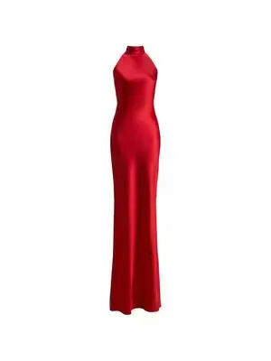 Stretch Satin Halter Gowns