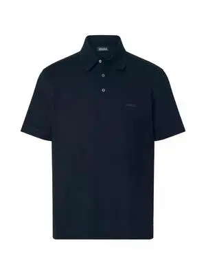 Zegna Button Cotton Polo Shirt - Blue