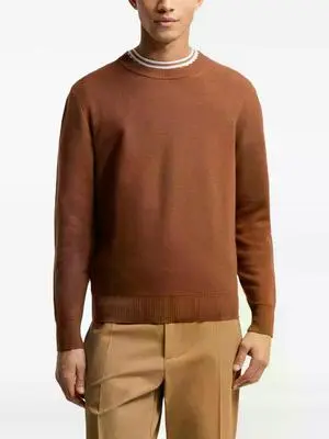 Moncler Logo-patch Sweater - Brown