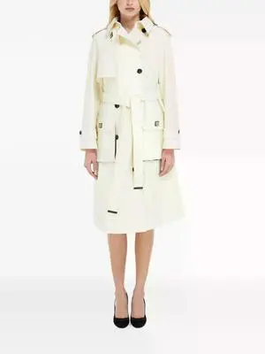 FERRAGAMO Coated Linen Trench Coat - Neutrals