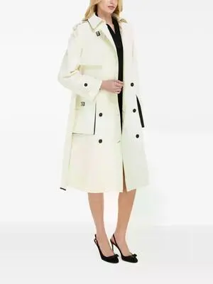 FERRAGAMO Coated Linen Trench Coat - Neutrals