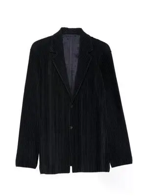 Issey Miyake Pleated Blazer - Blue