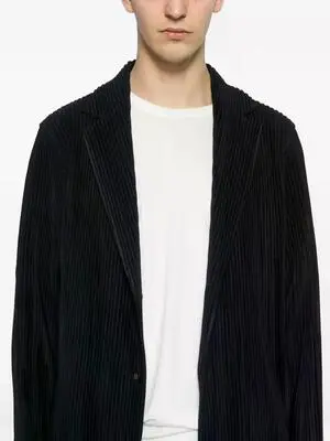 Issey Miyake Pleated Blazer - Blue